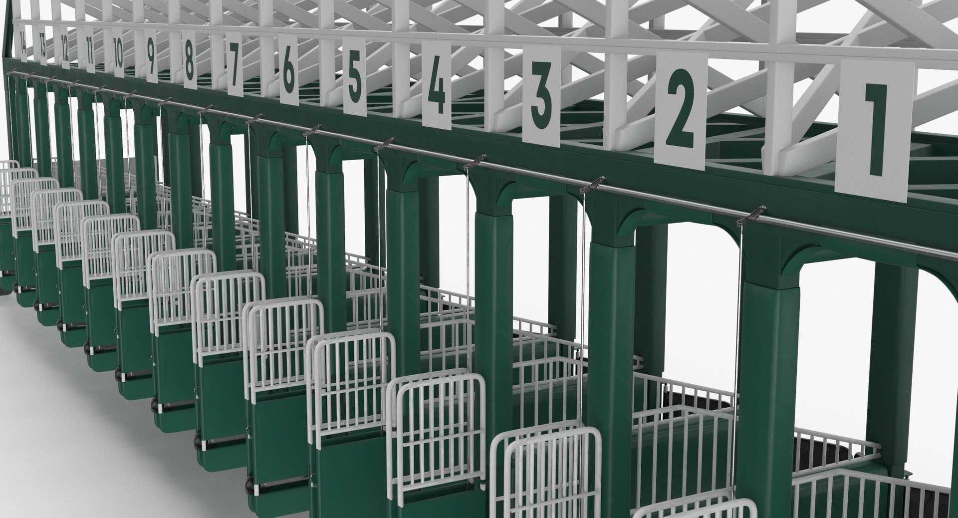 3D horse racing starting gates - TurboSquid 1647646