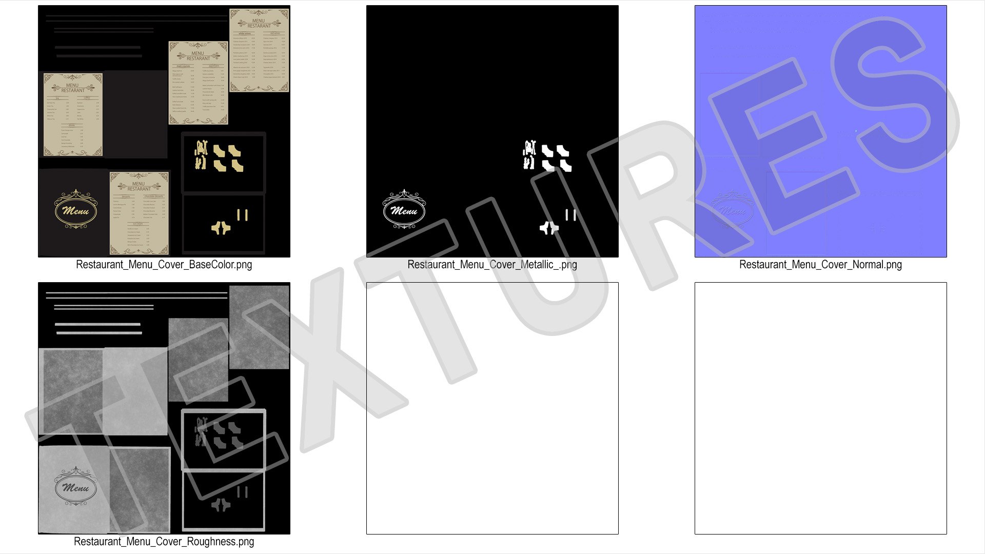 Vintage Menu Book Cover Rigged Model - TurboSquid 2387169