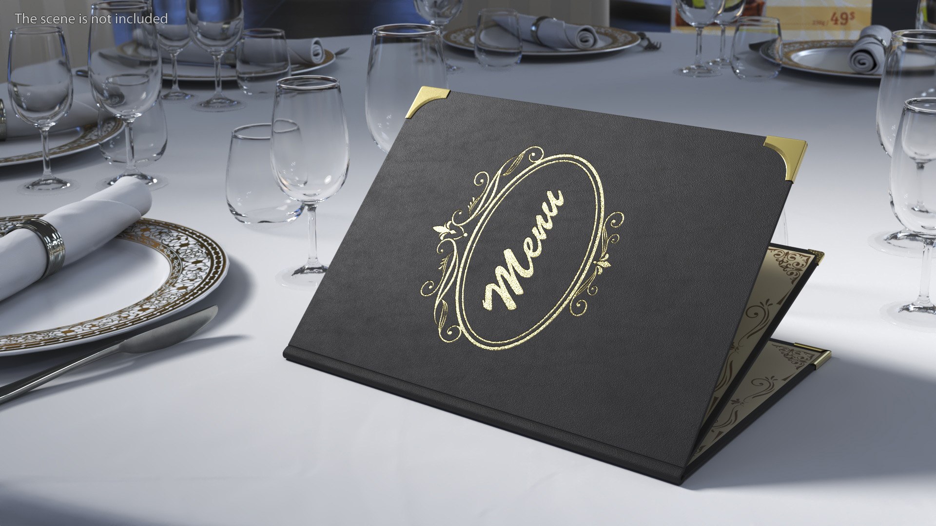 Vintage Menu Book Cover Rigged Model - TurboSquid 2387169