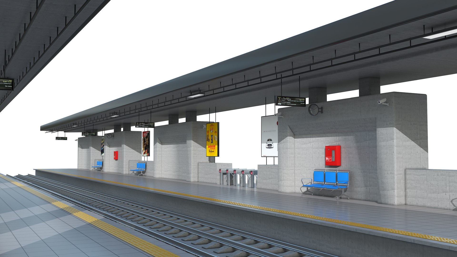 Train Station Collection 3D Model - TurboSquid 2233910