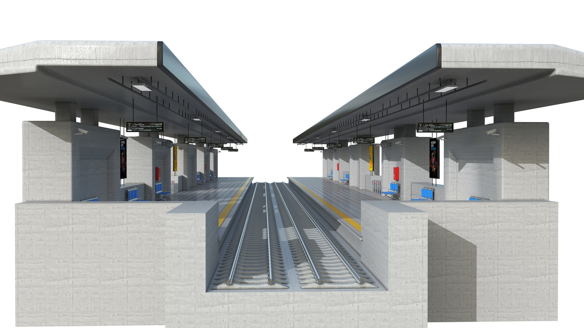 Train Station Collection 3D Model - TurboSquid 2233910