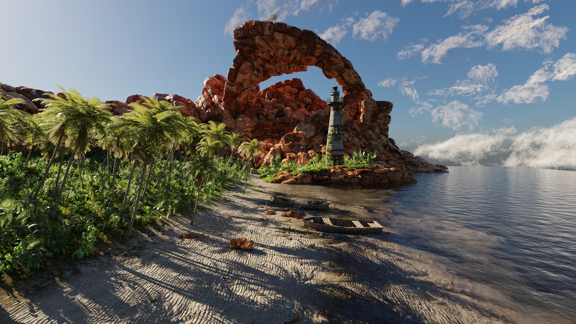 Beach Scene 3D Model - TurboSquid 1894415