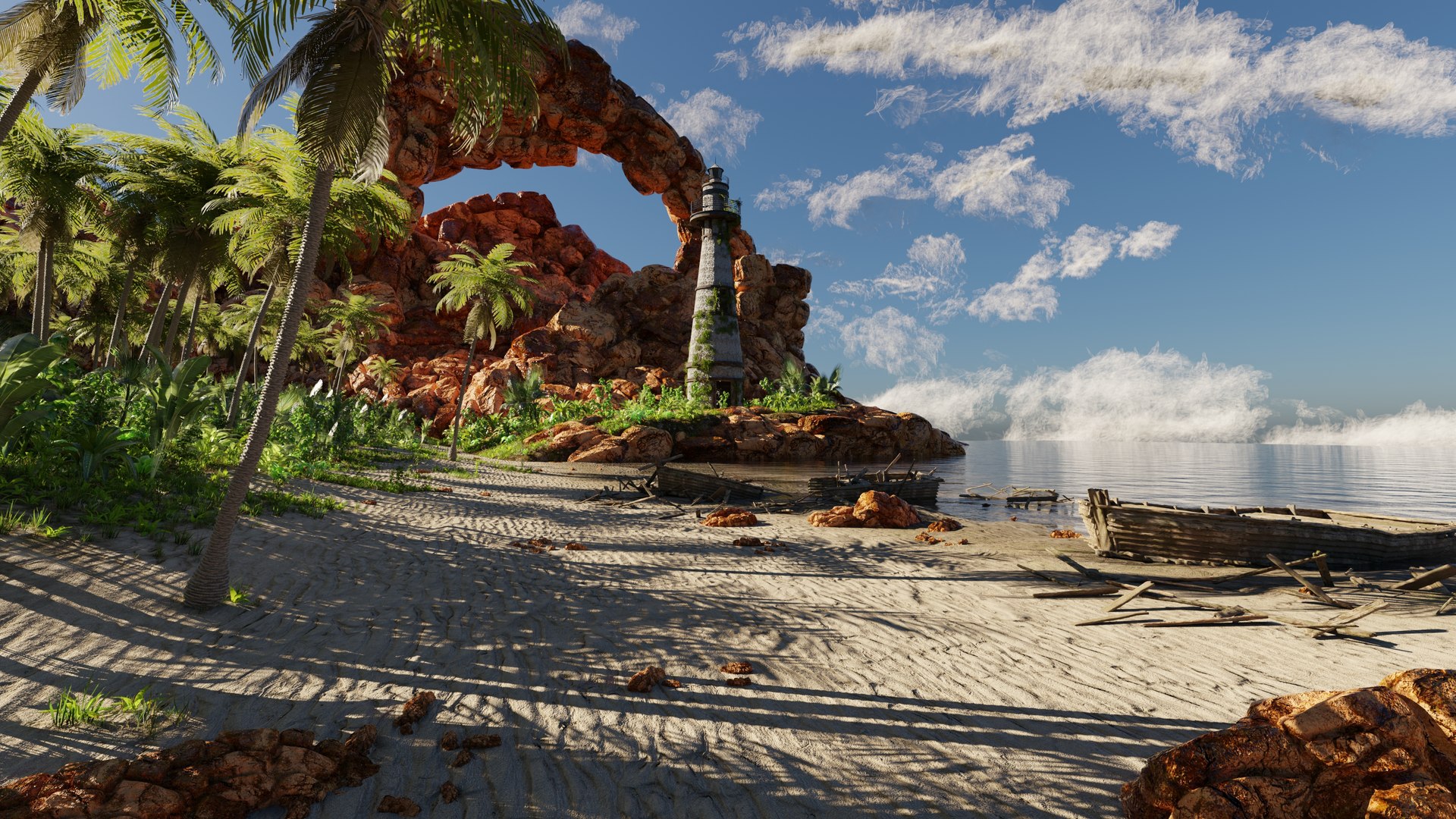 Beach Scene 3D Model - TurboSquid 1894415