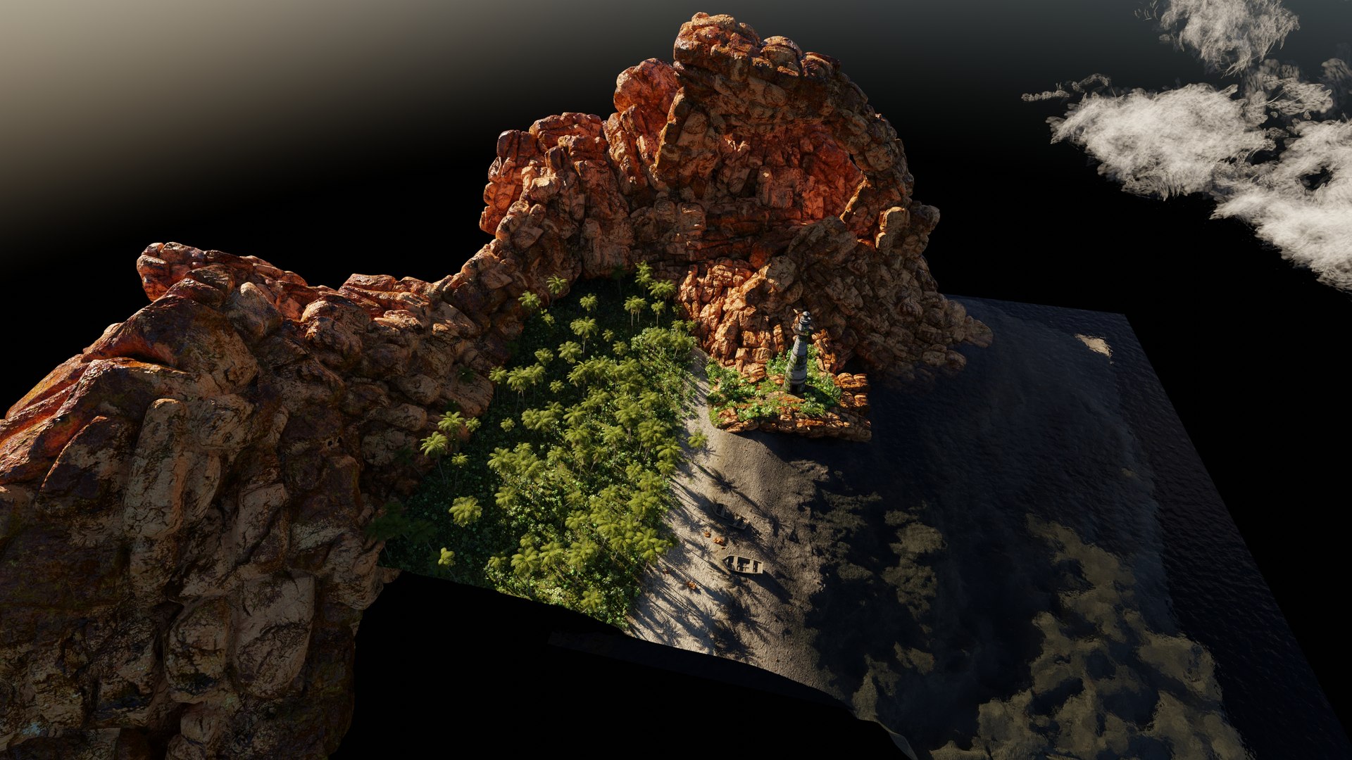 Beach Scene 3D Model - TurboSquid 1894415