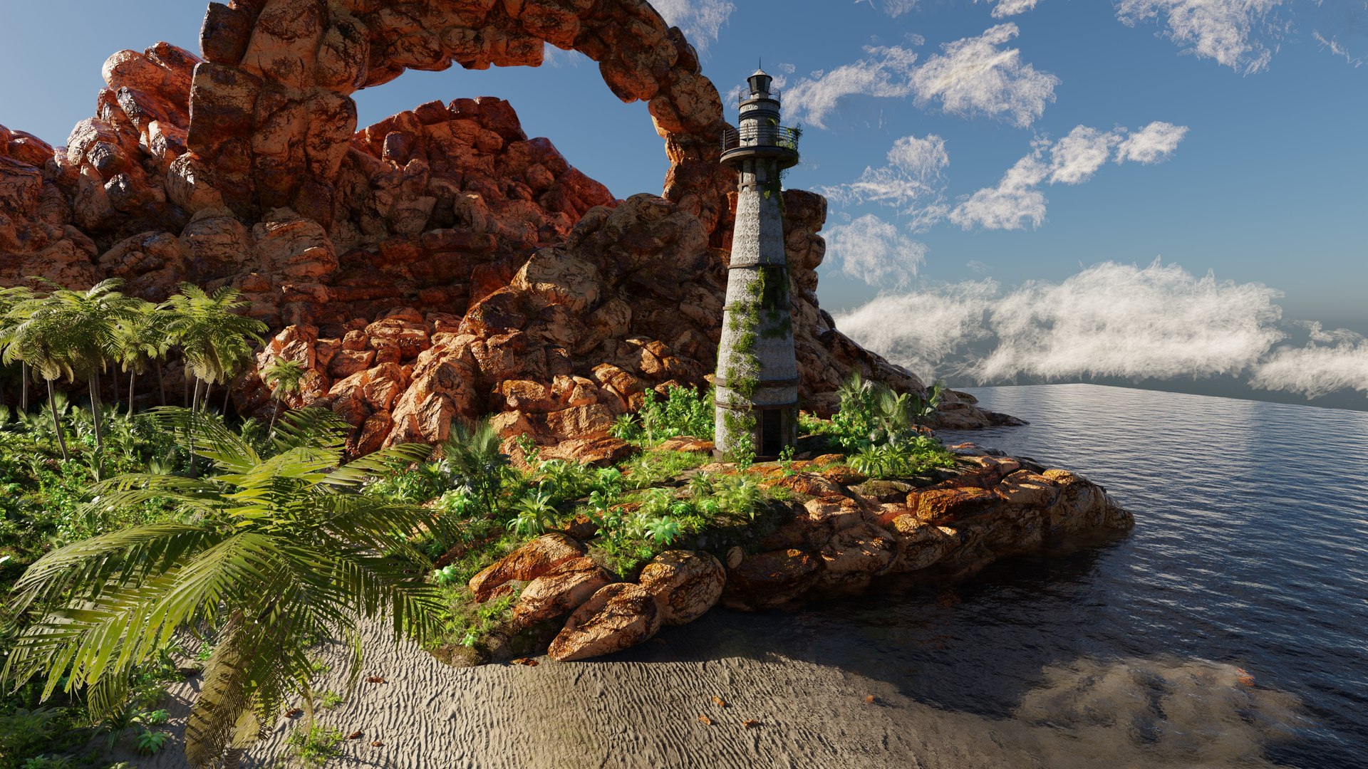 Beach Scene 3D Model - TurboSquid 1894415