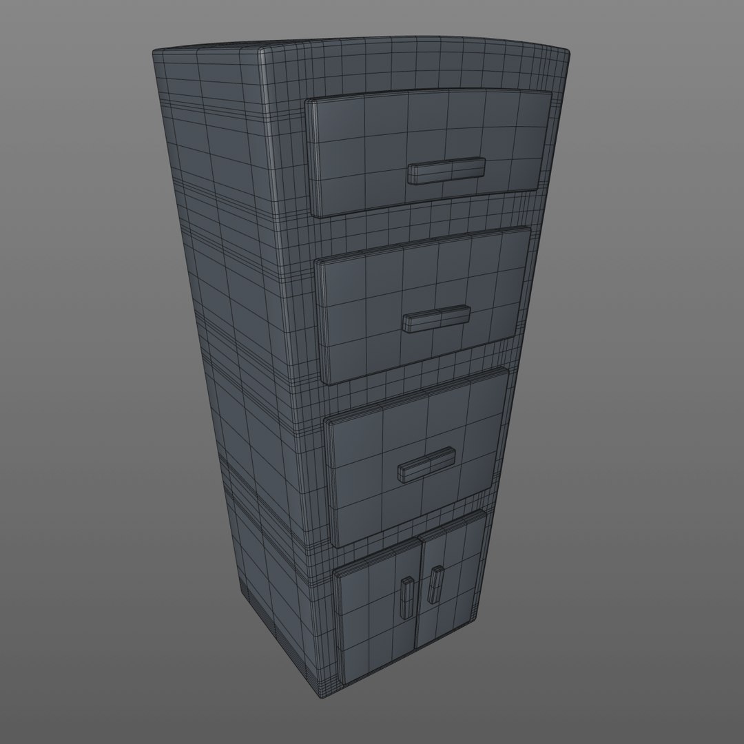 Cartoon Filing Cabinet 3D Model - TurboSquid 1432531