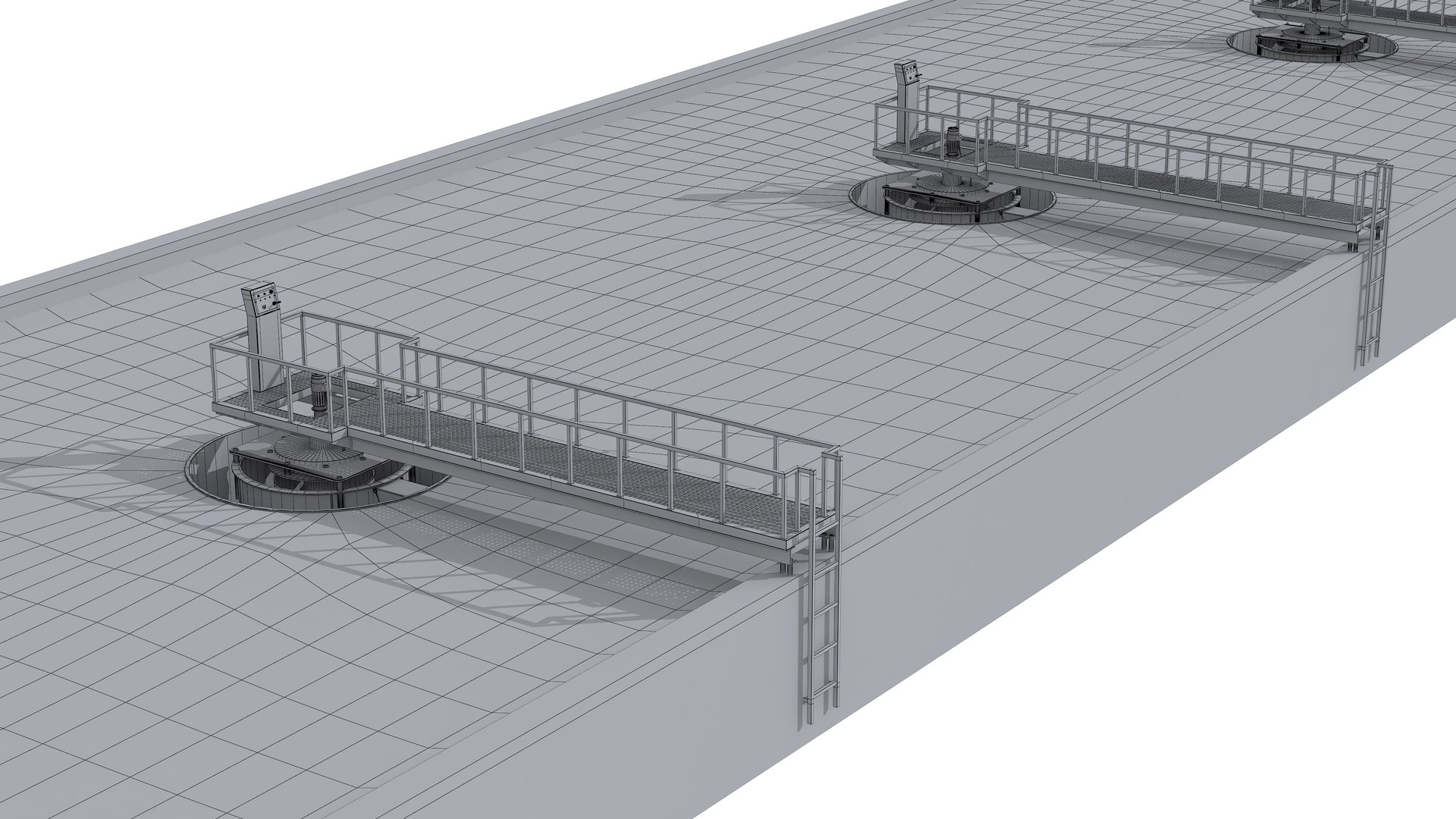 3D Wastewater Treatment Basin - TurboSquid 2340845