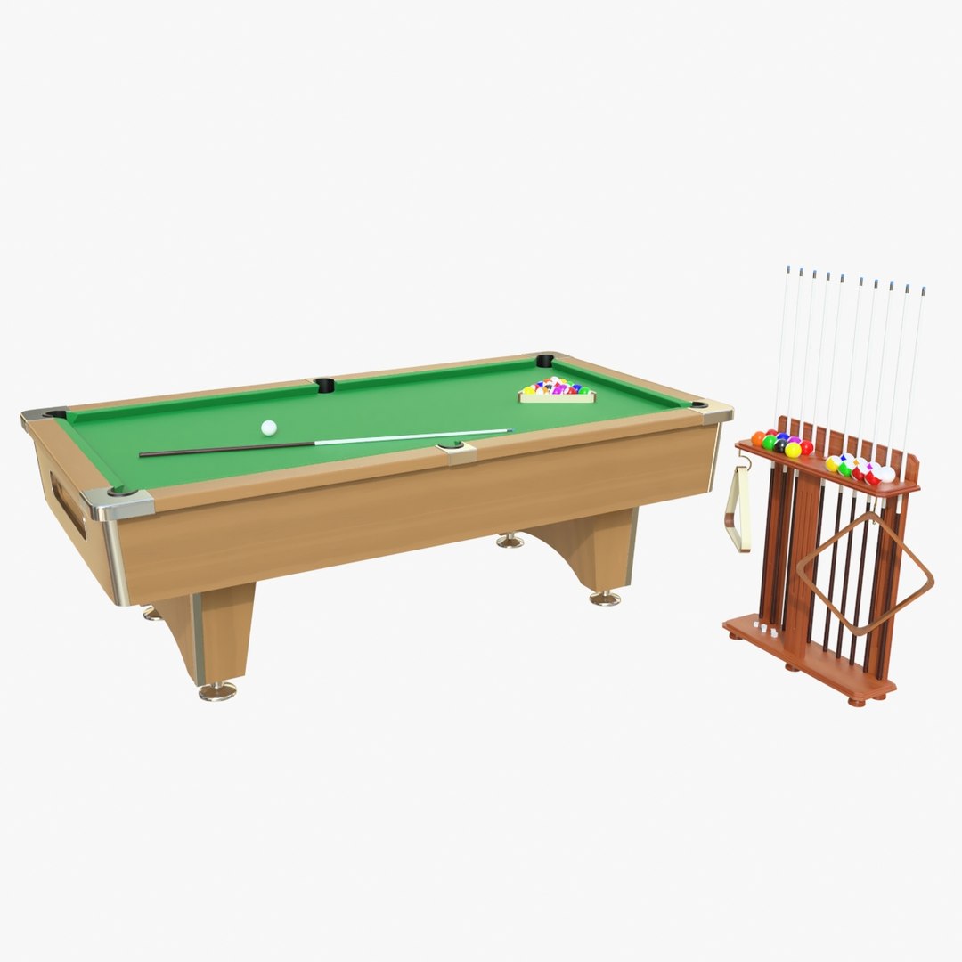 3d Realistic Pool Table 01 Model