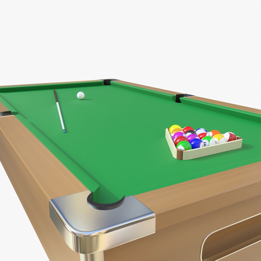 3d Realistic Pool Table 01 Model