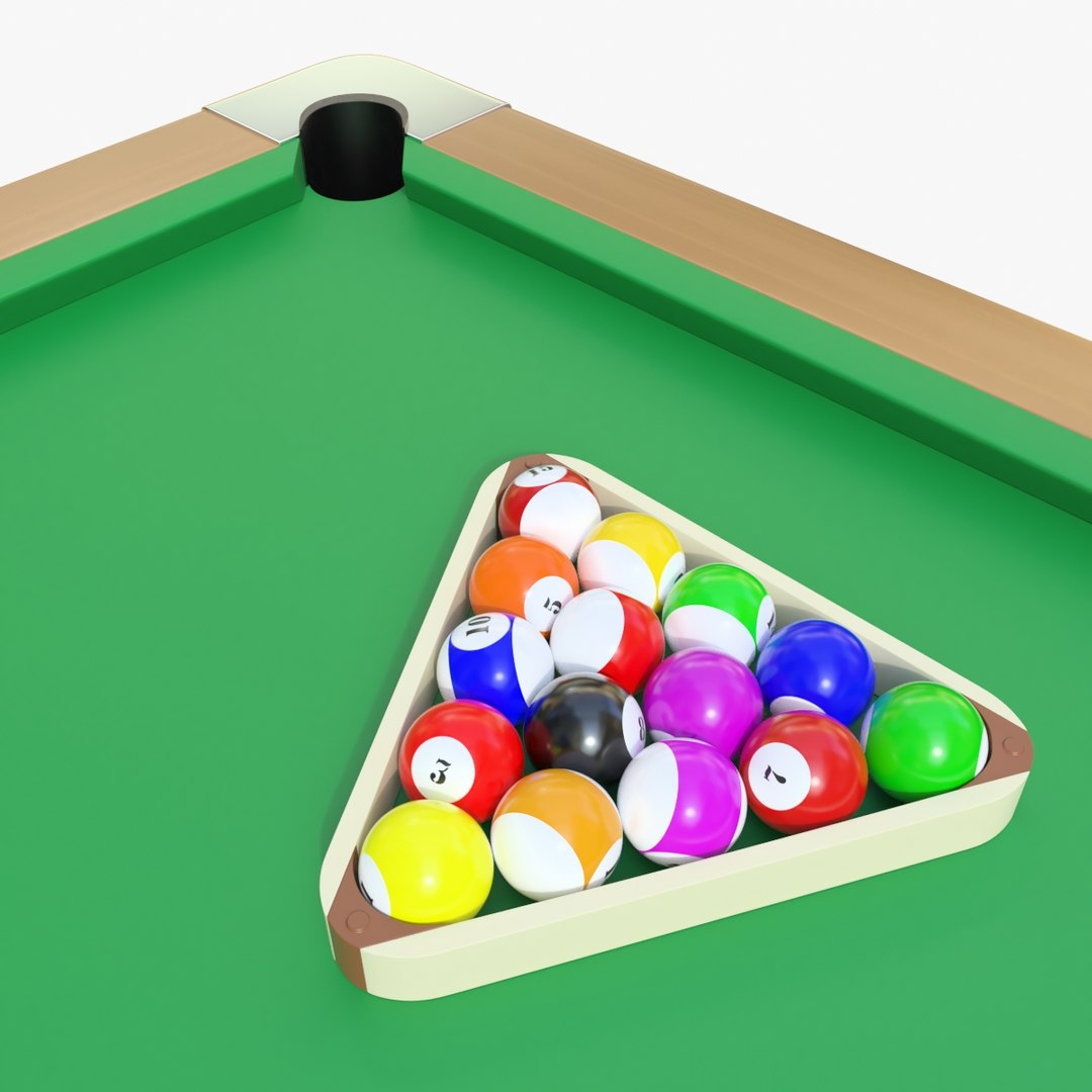 3d Realistic Pool Table 01 Model