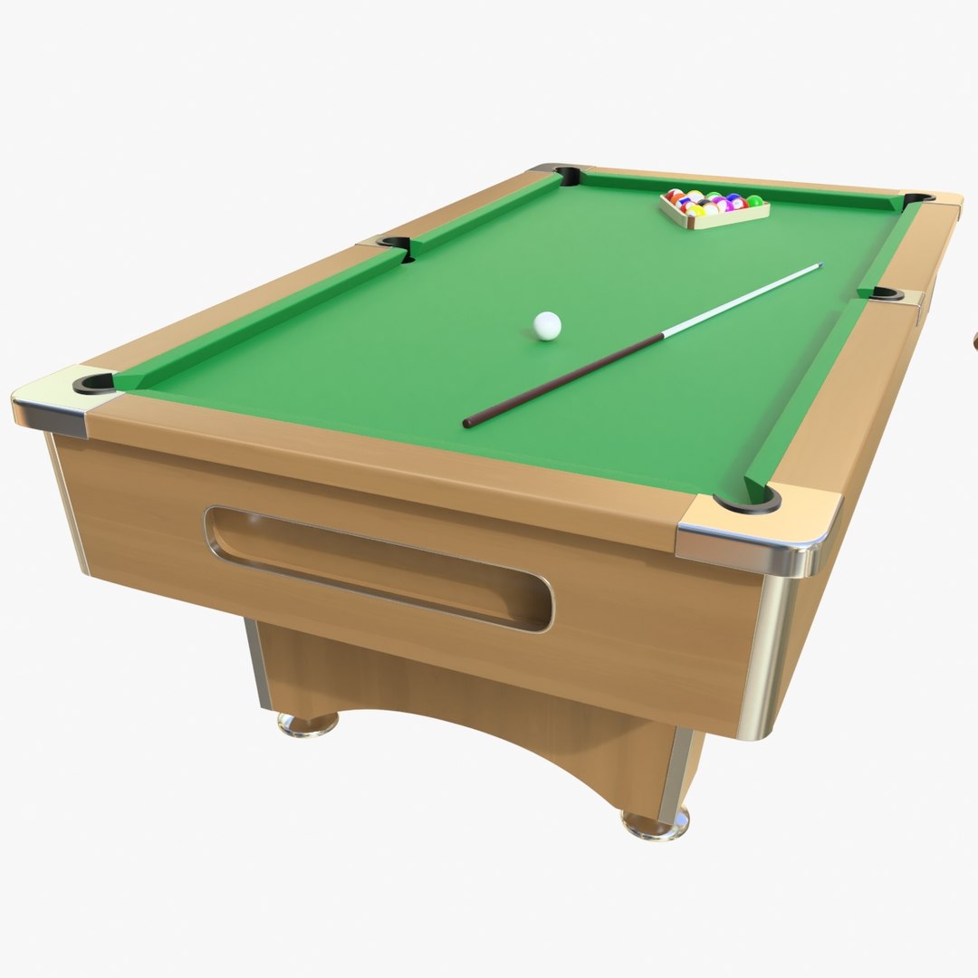 3d Realistic Pool Table 01 Model