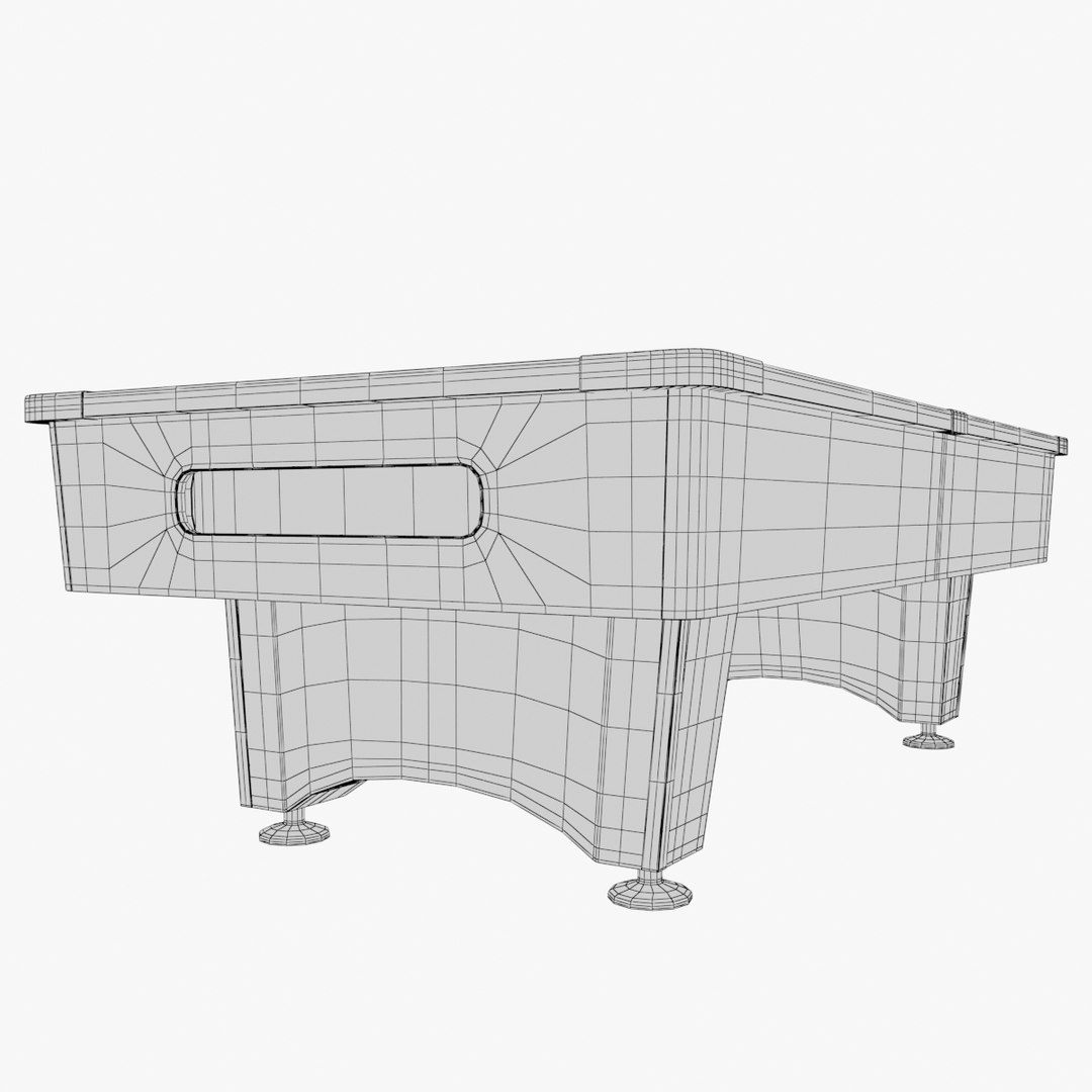 3d Realistic Pool Table 01 Model