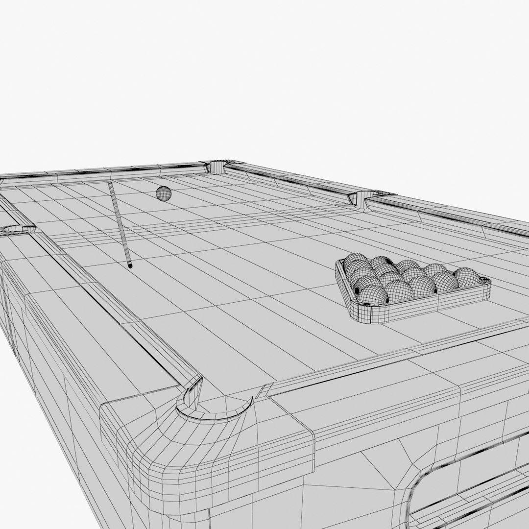 3d Realistic Pool Table 01 Model