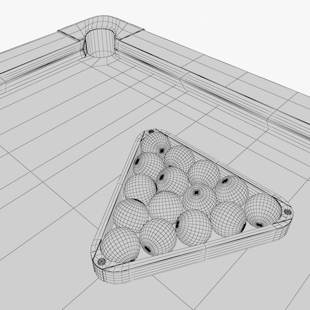 3d Realistic Pool Table 01 Model