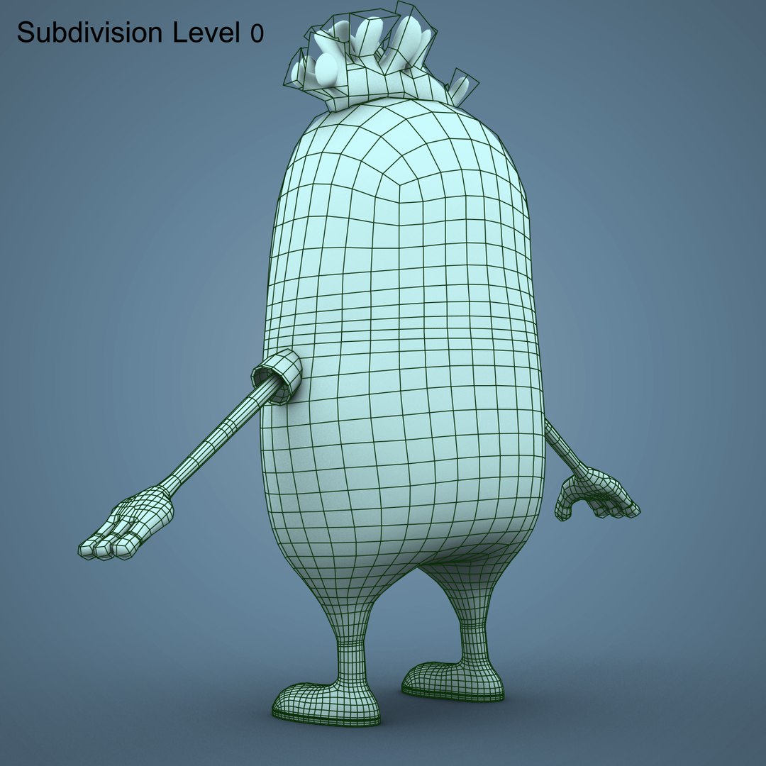 3d Model Low-poly Non Rigged Bean