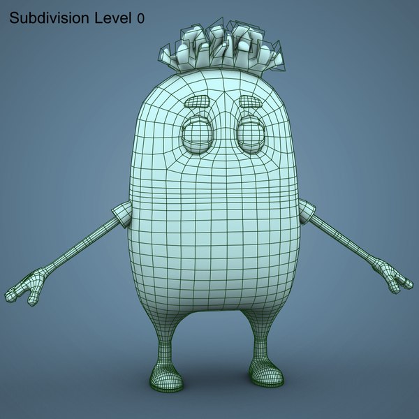 3d model low-poly non rigged bean