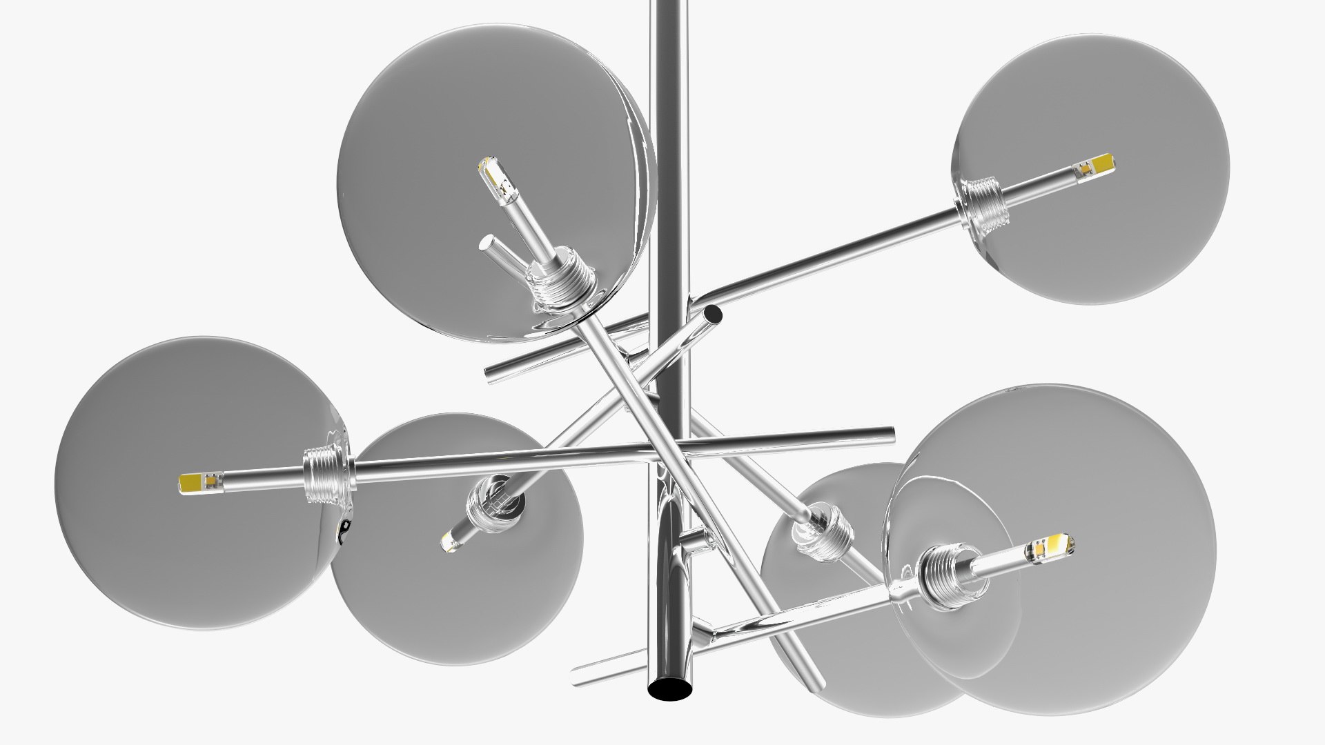 Light Cluster Globe Pendant Silver Model - TurboSquid 2018115