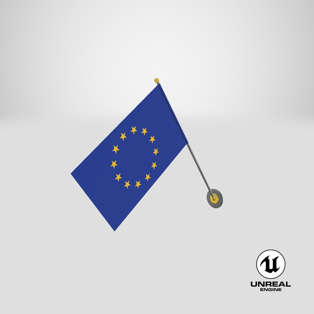 Flag Of Europe V4 3D - TurboSquid 1872411