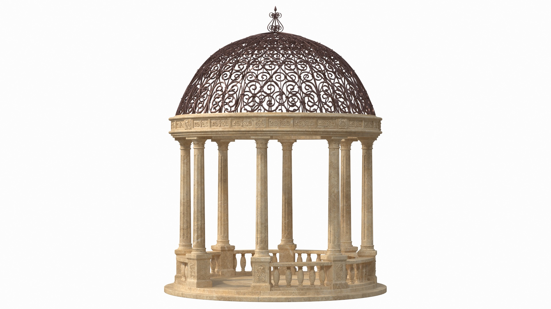 Stone Gazebo 3D Model - TurboSquid 1610839