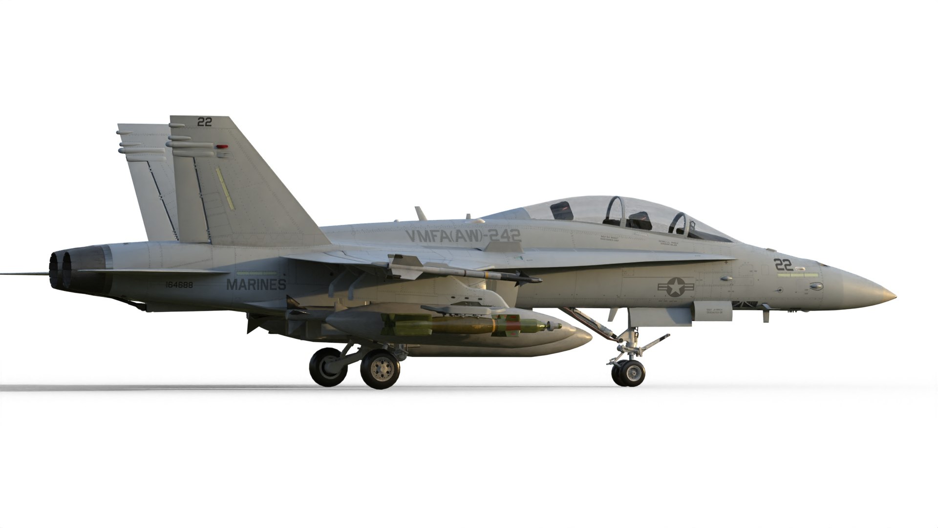 3D F-18 Hornet Model - TurboSquid 2037499