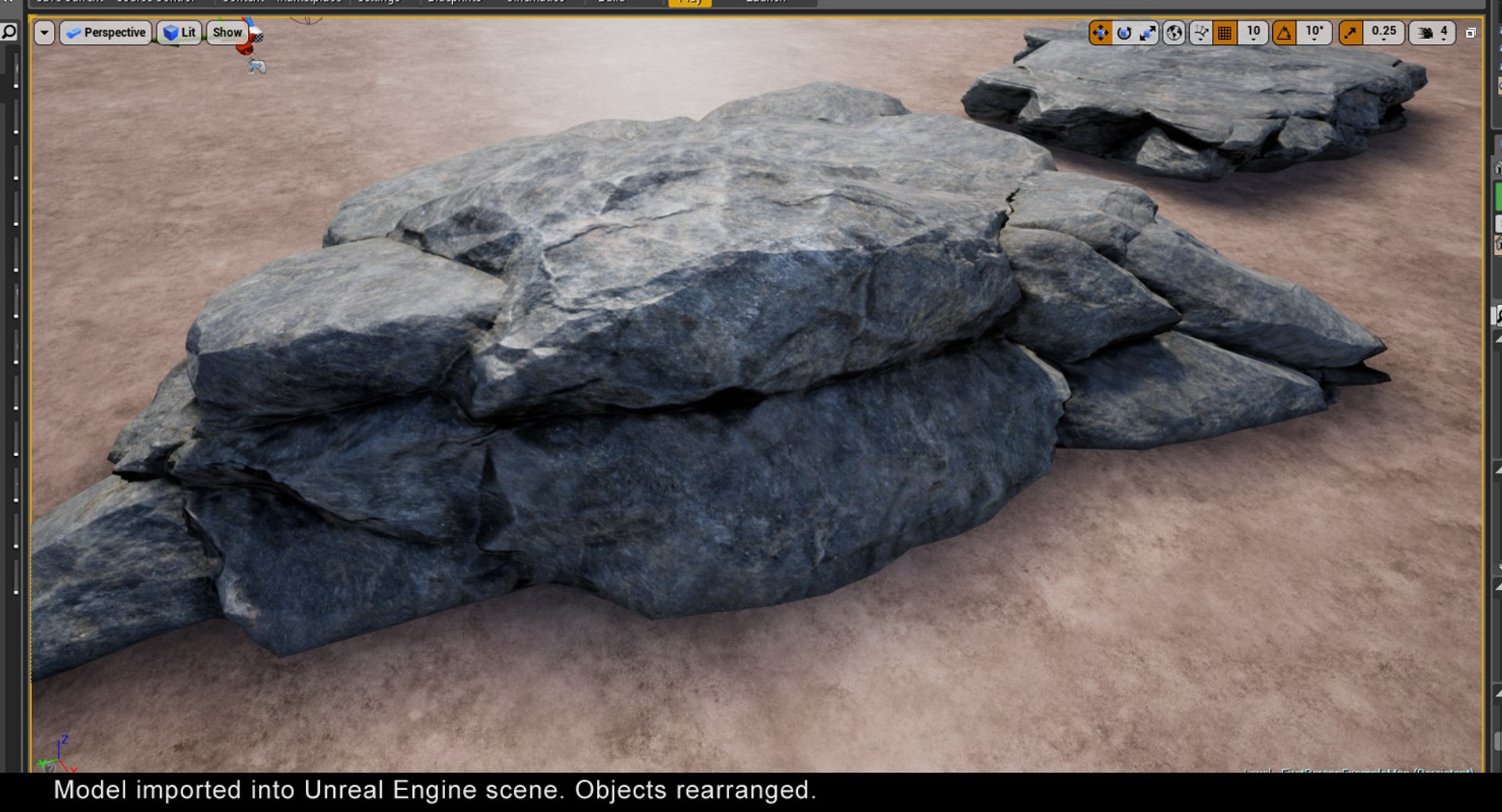 Rock editable ready model - TurboSquid 1268130