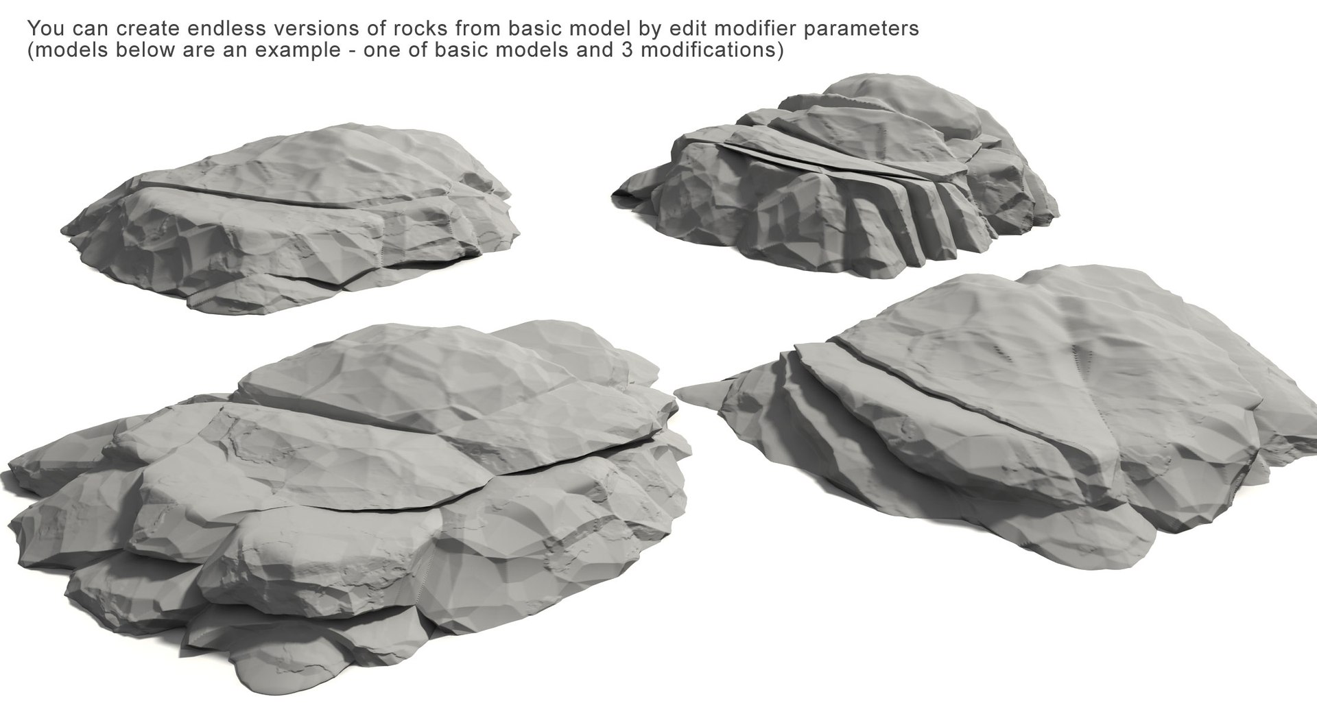 Rock editable ready model - TurboSquid 1268130
