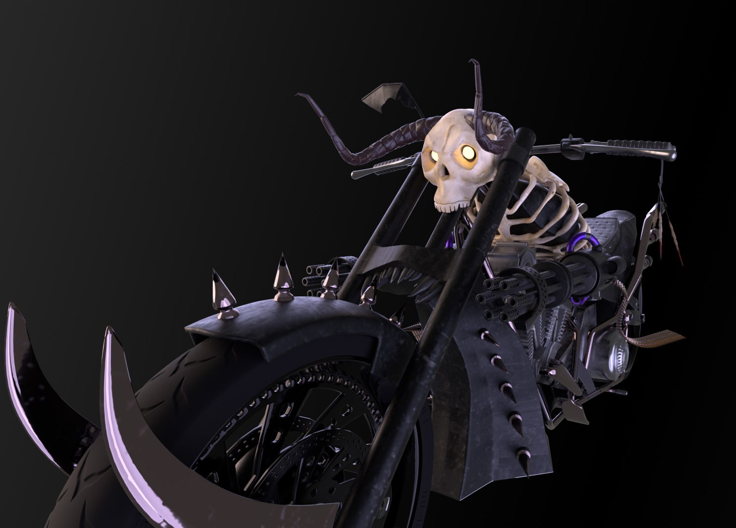 3D Hellish Chopper - TurboSquid 1296230