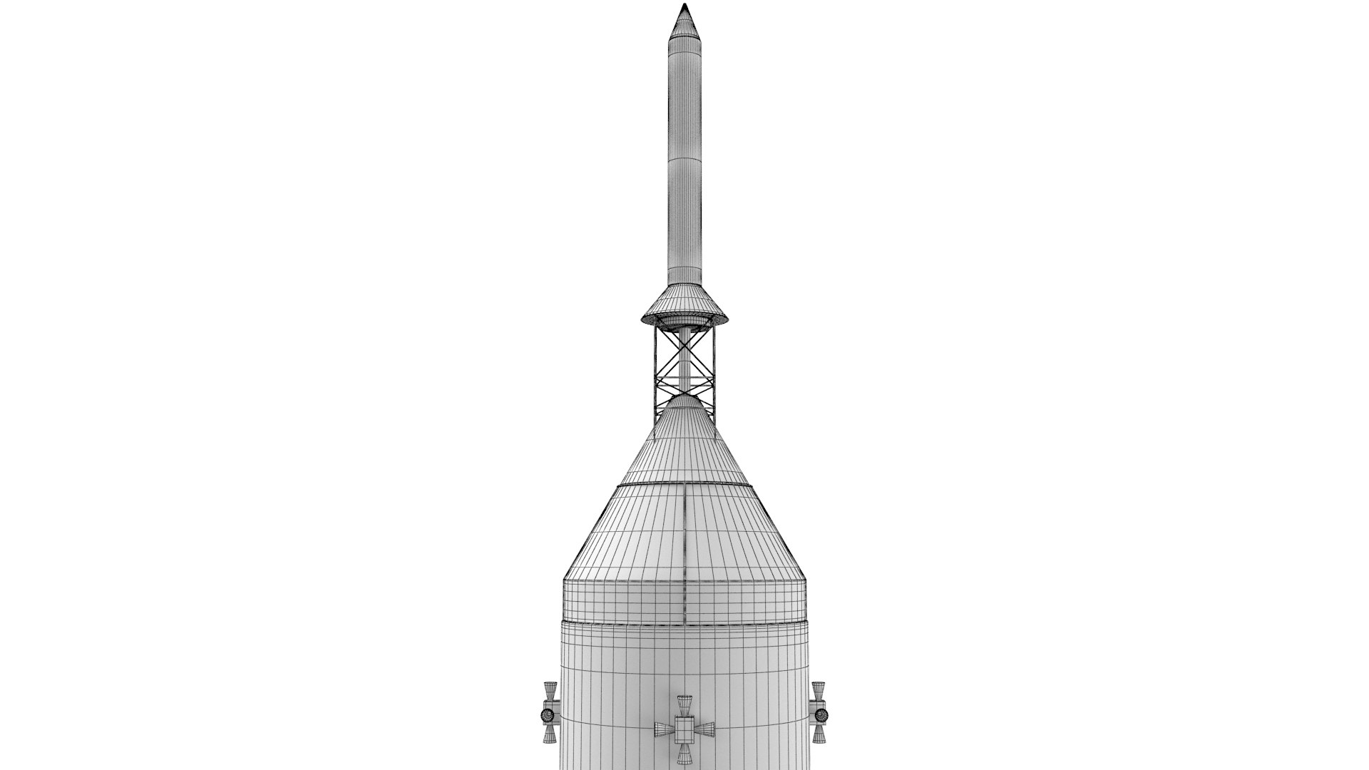 3D Saturn V Rocket On Launcher Base Model - TurboSquid 2271390