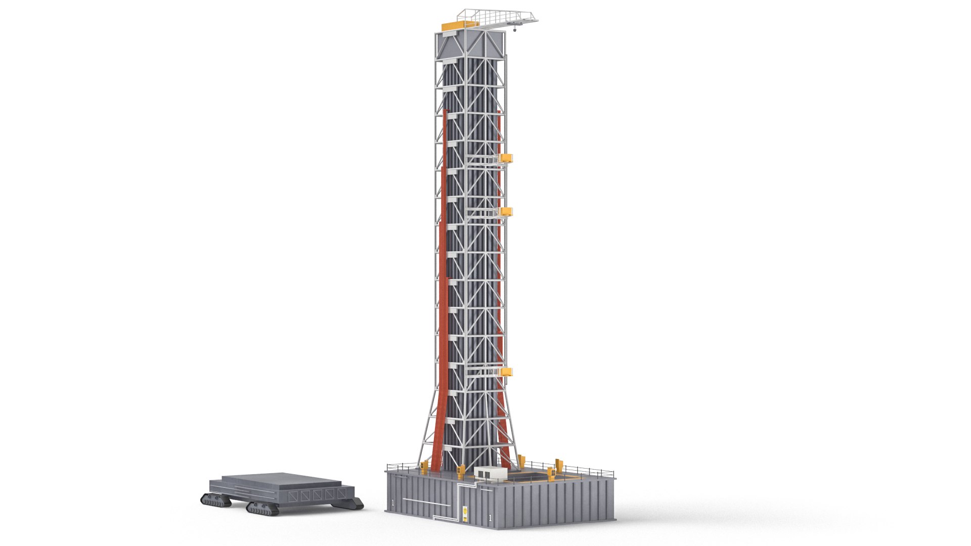 3D Saturn V Rocket On Launcher Base Model - TurboSquid 2271390