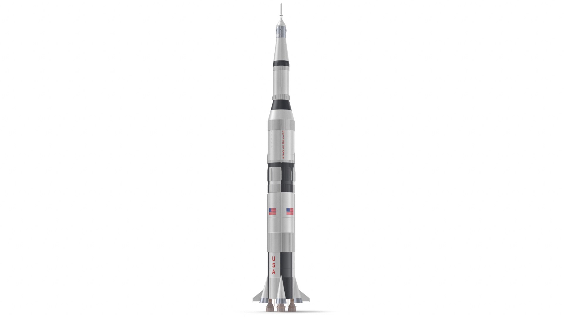 3D Saturn V Rocket On Launcher Base Model - TurboSquid 2271390