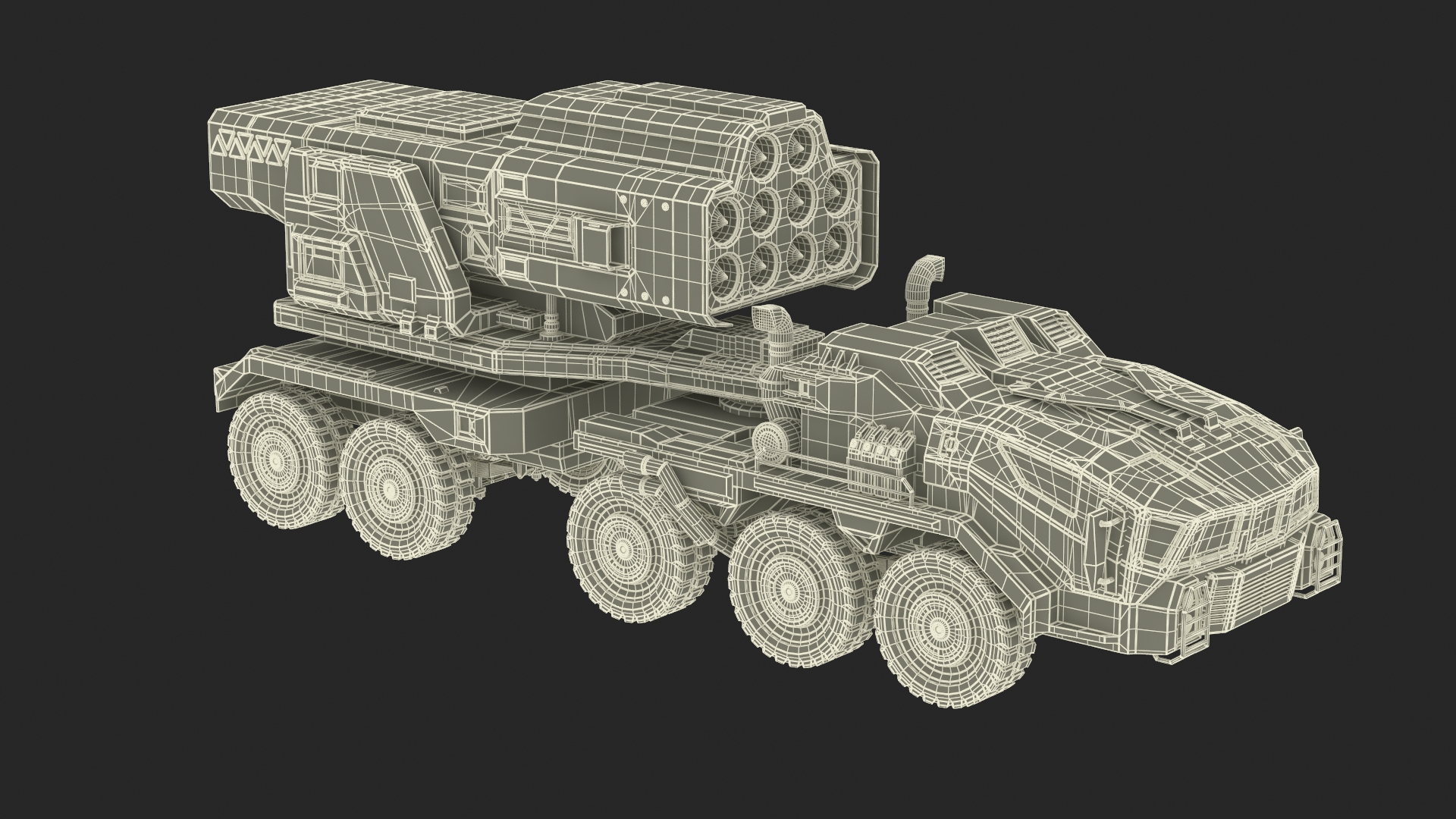 3D Futuristic Military Rocket Launcher Truck Rigged For Cinema 4D ...