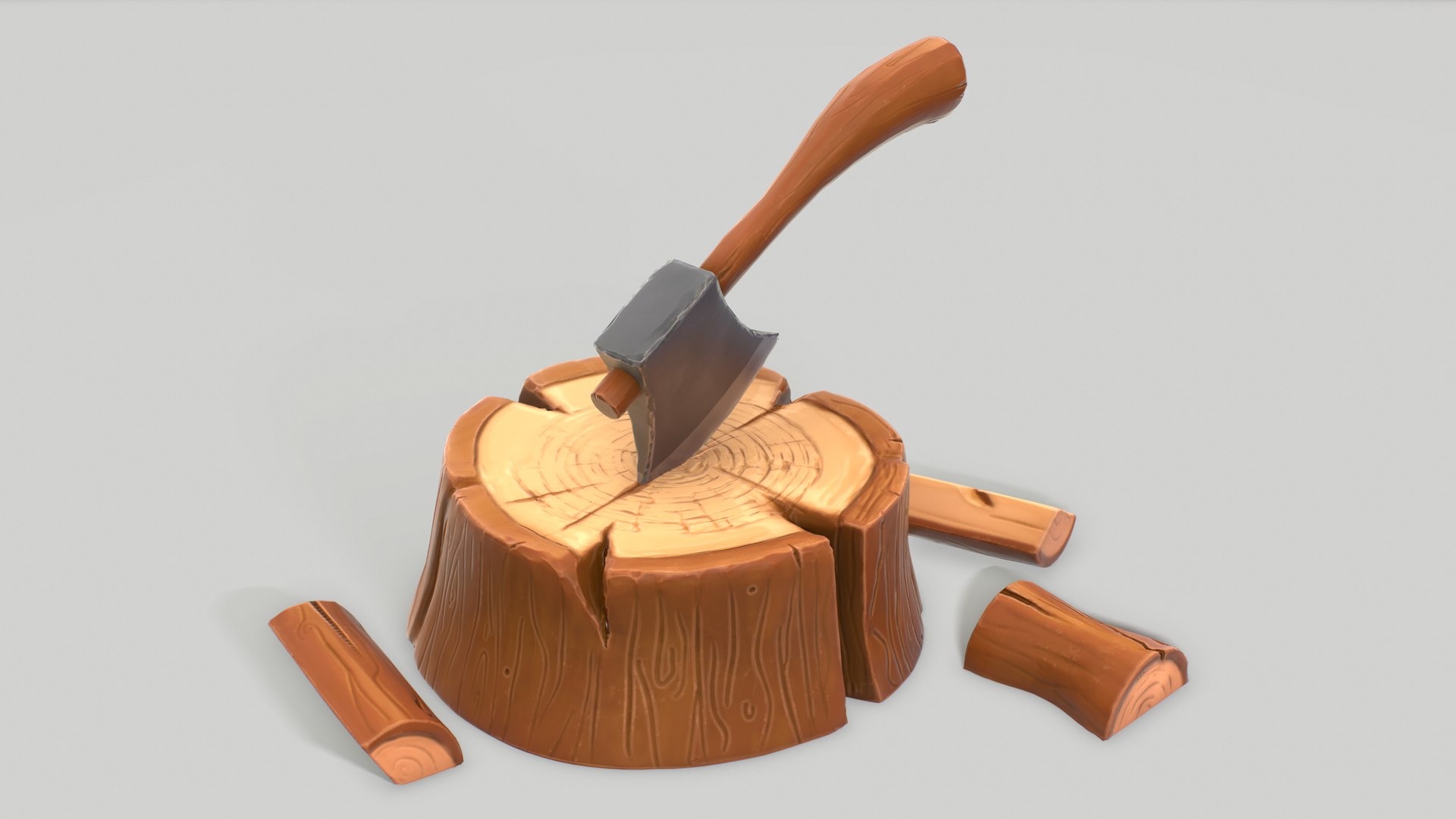 Stylized stump 3D - TurboSquid 1647440