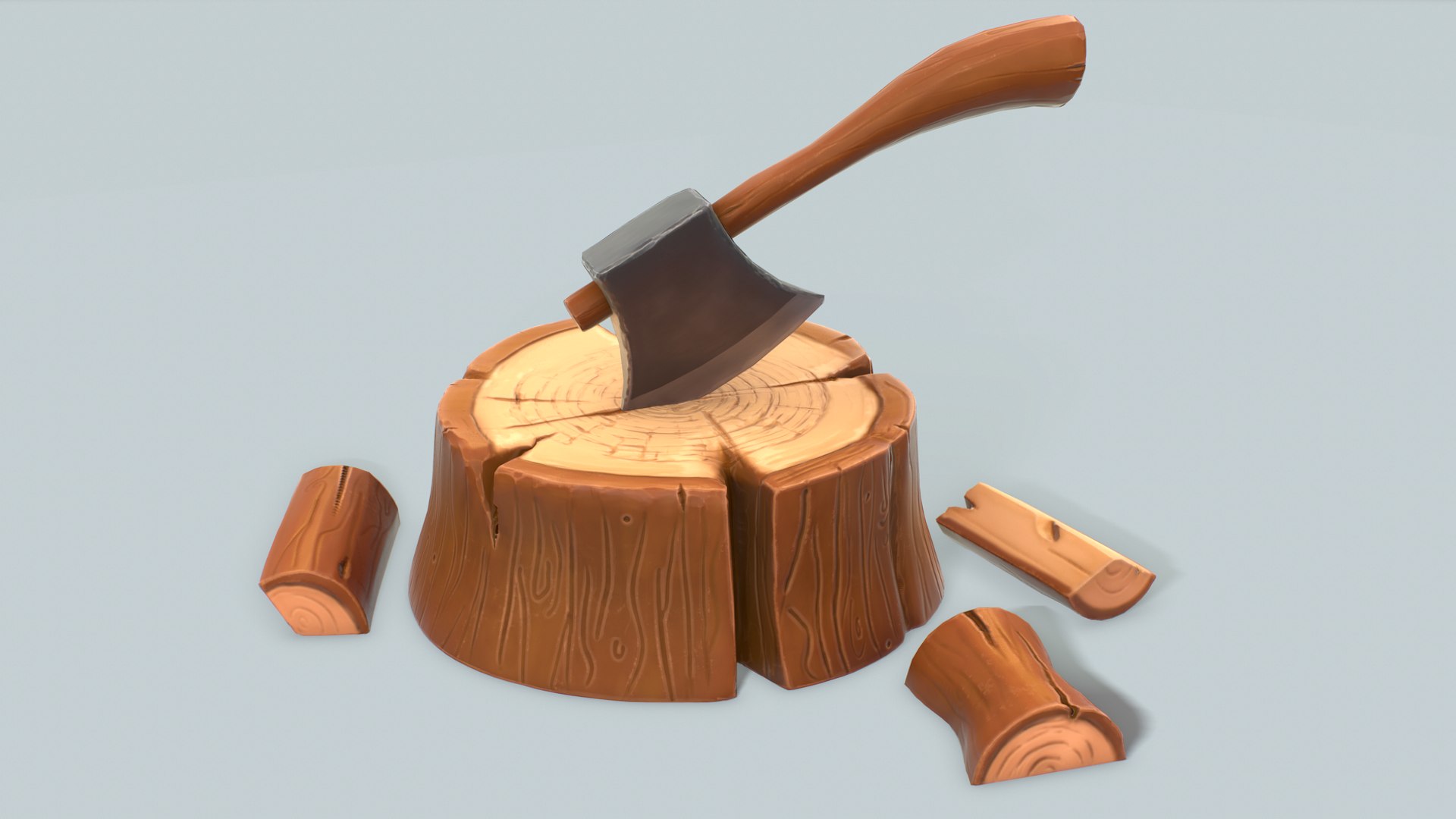 Stylized stump 3D - TurboSquid 1647440