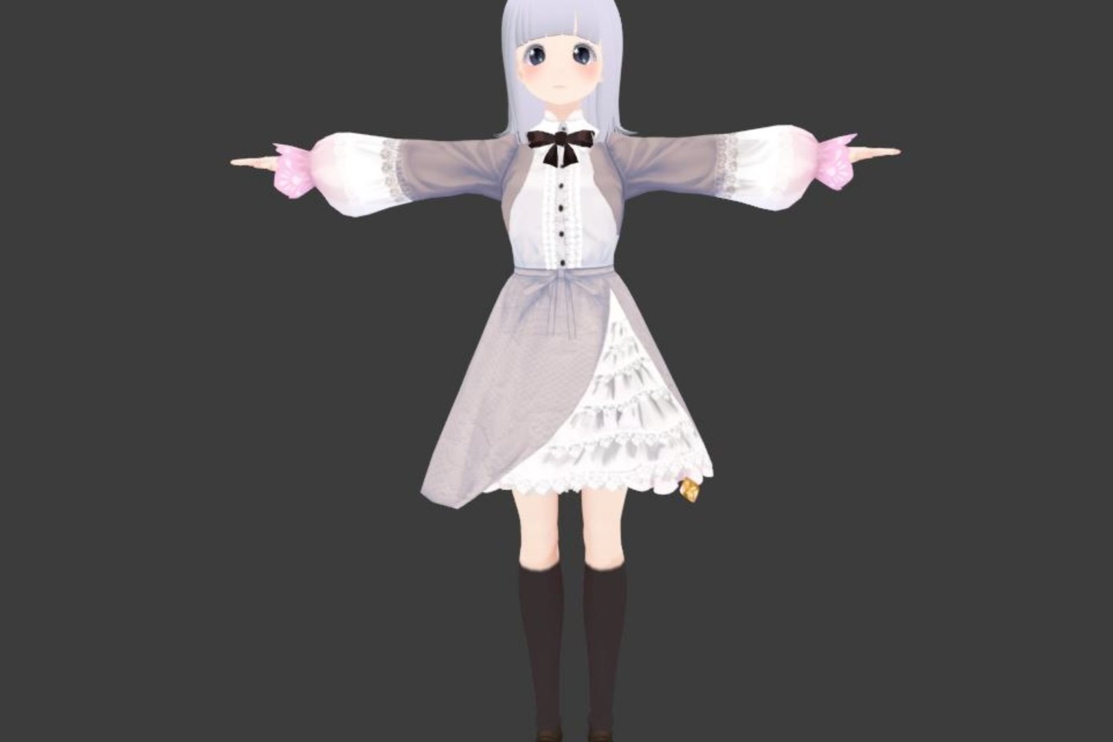 3D модель Готова к игре Low Poly Anime Character Girl v16 - TurboSquid ...
