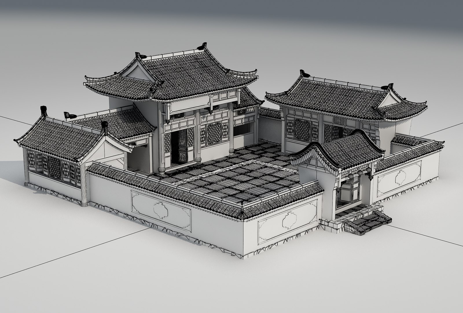 Chinese House 3D Model - TurboSquid 1623516