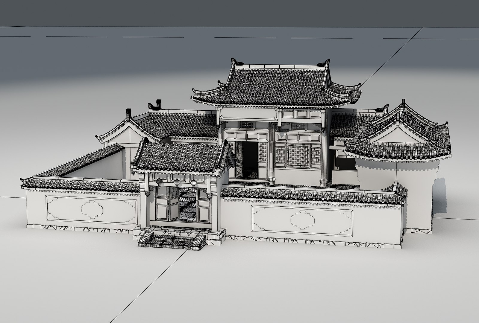 Chinese House 3D Model - TurboSquid 1623516