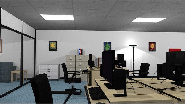 office computer monitors c4d