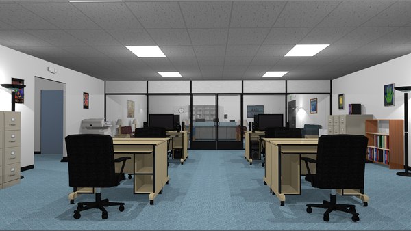 office computer monitors c4d