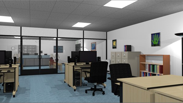 office computer monitors c4d