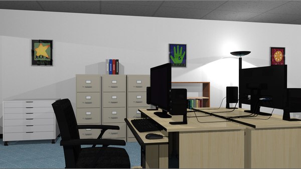 office computer monitors c4d