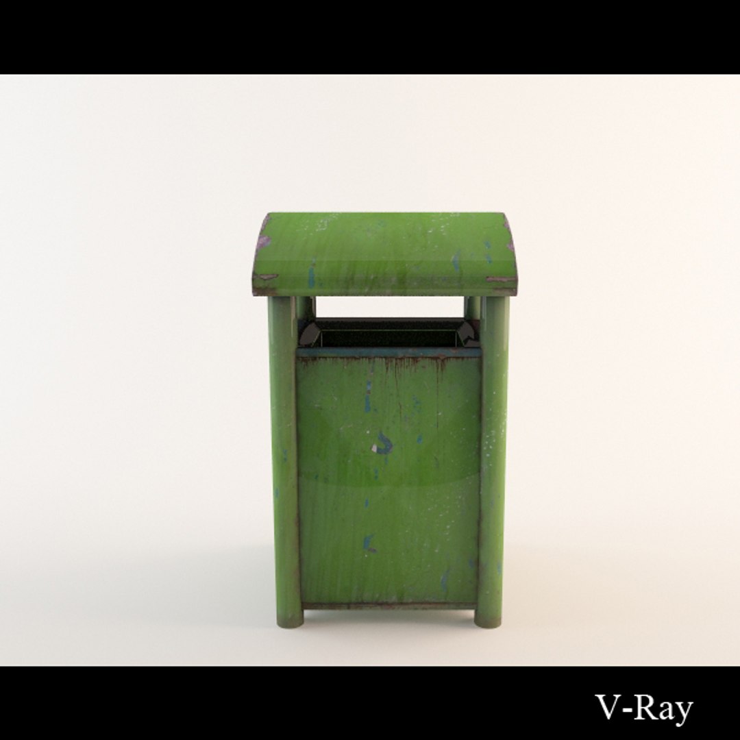 Maya Trashcan Garbage