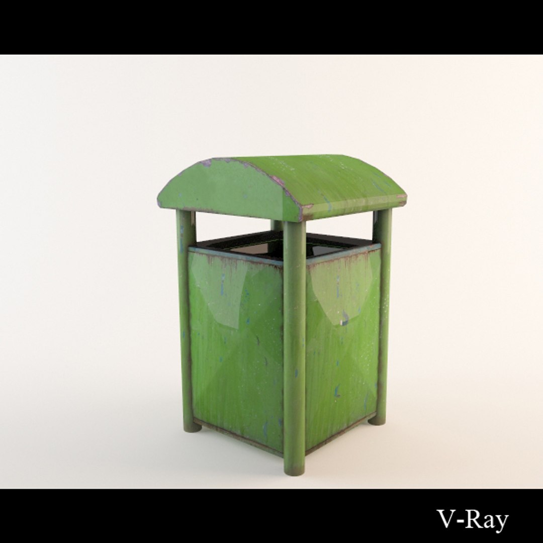 Maya Trashcan Garbage