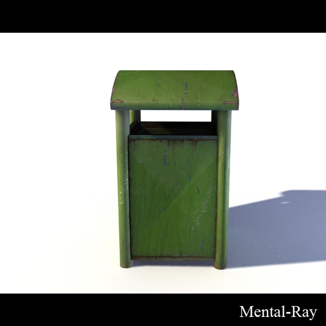 Maya Trashcan Garbage