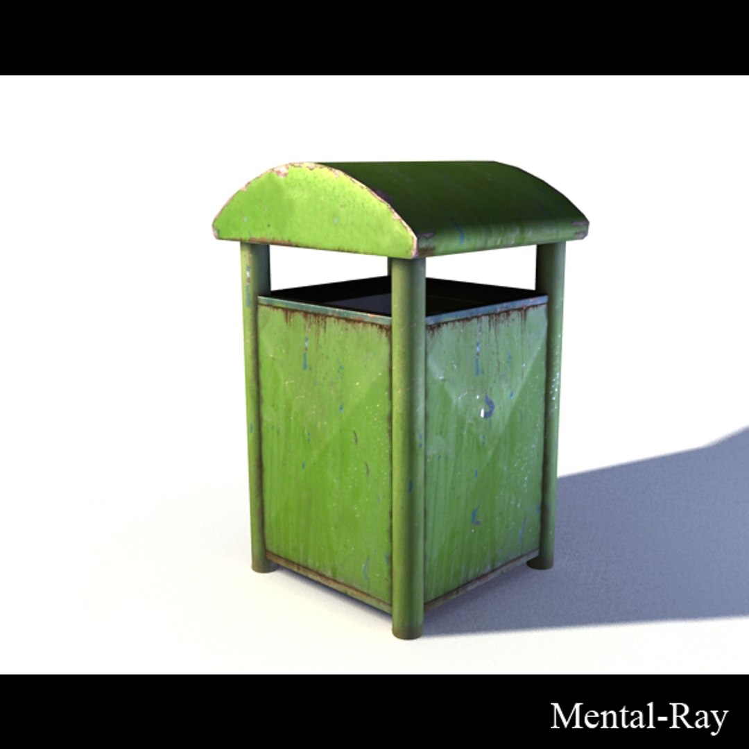 Maya Trashcan Garbage