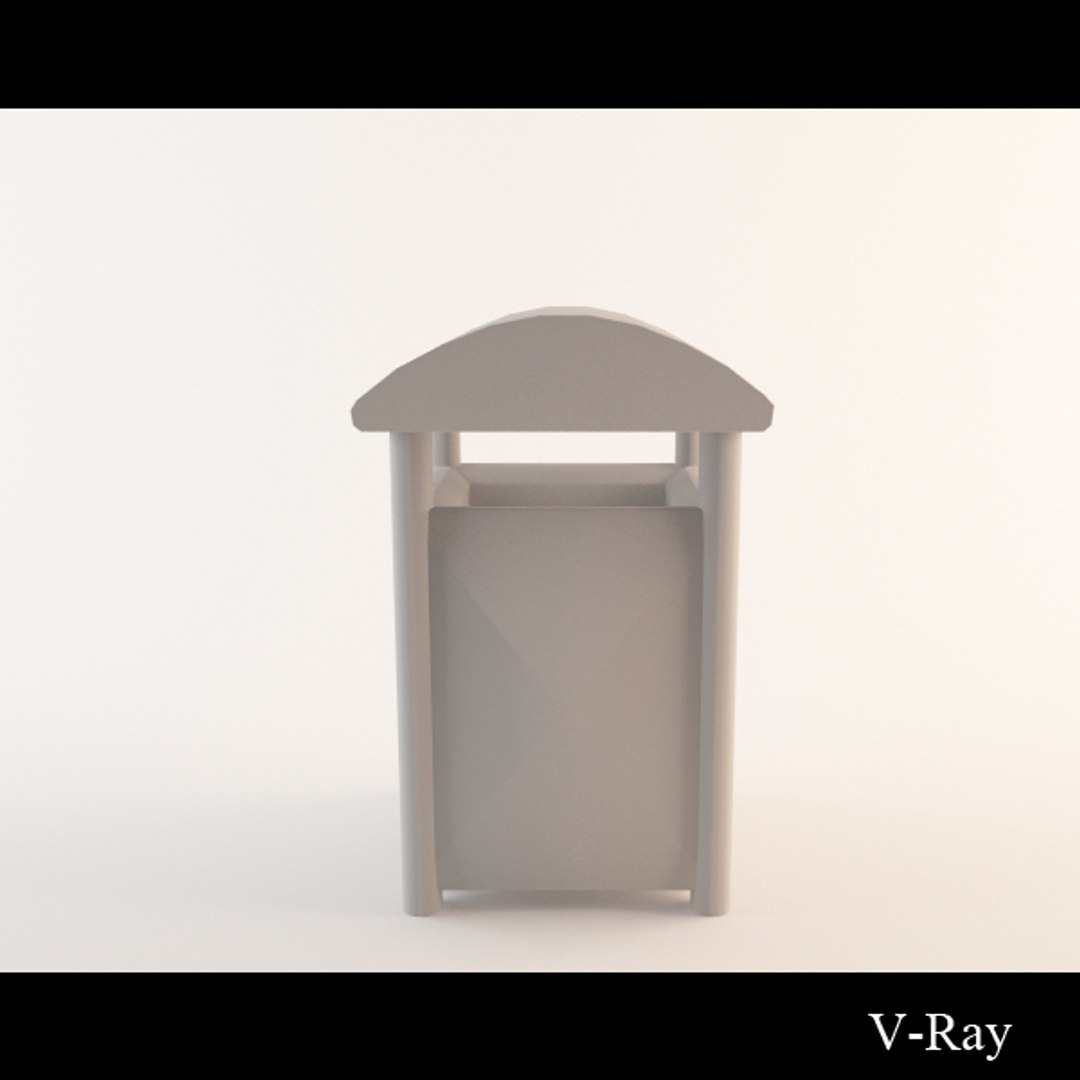 Maya Trashcan Garbage