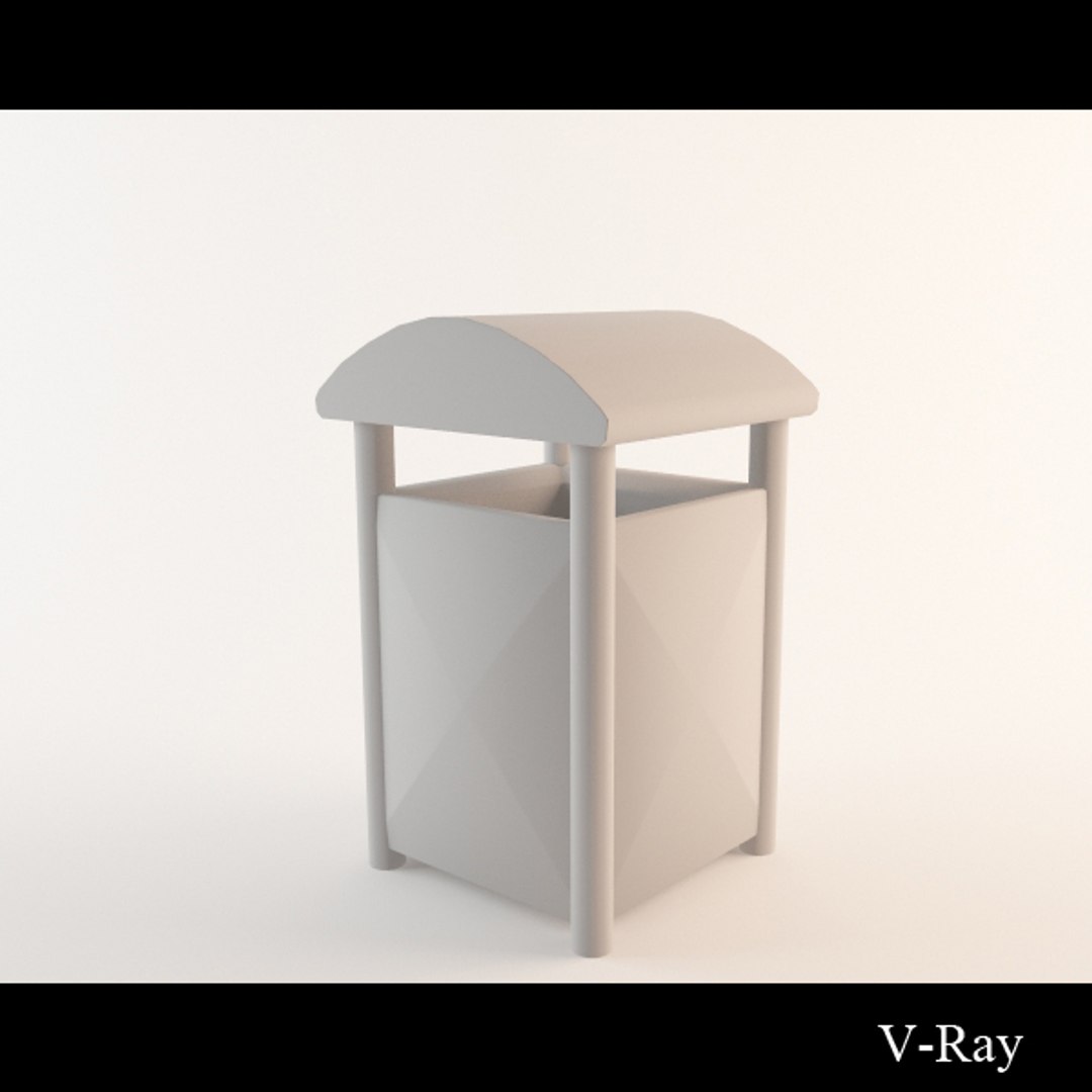 Maya Trashcan Garbage