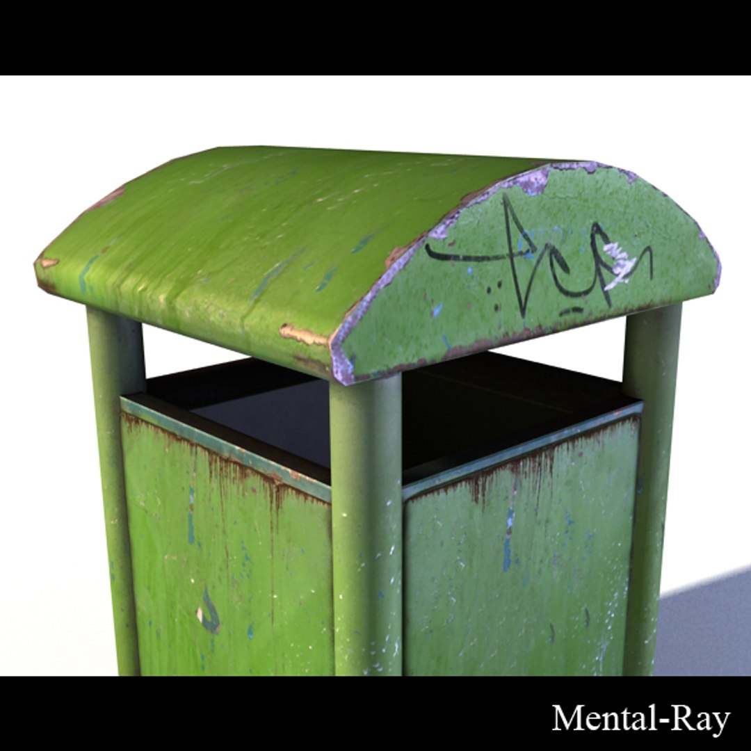 Maya Trashcan Garbage