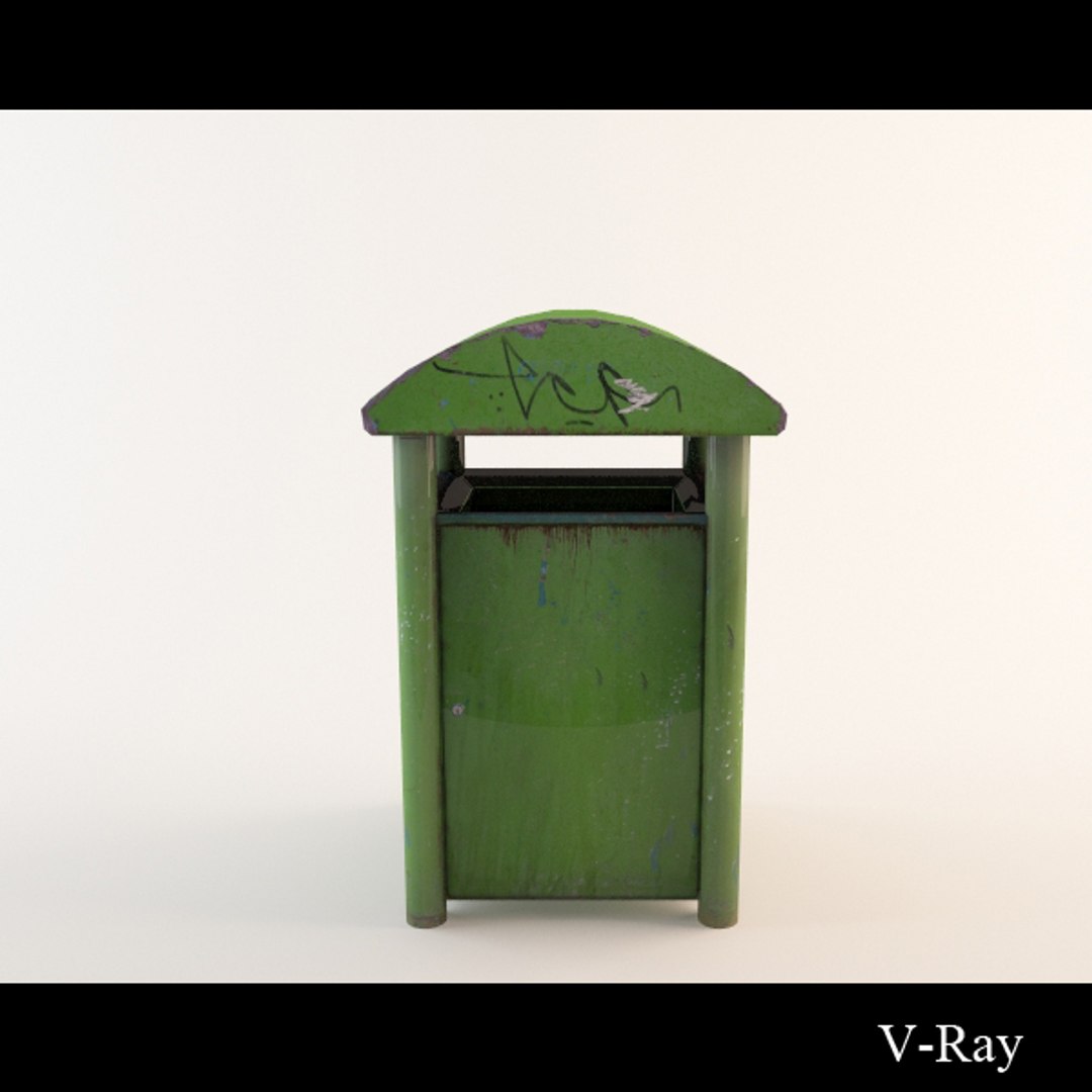 Maya Trashcan Garbage