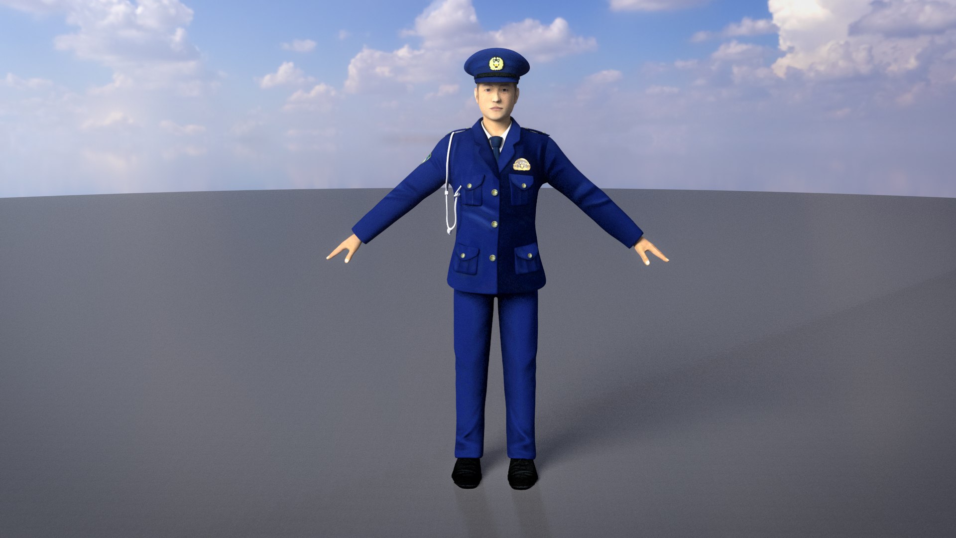 3D Japanese Police 0001 Model - TurboSquid 2253971