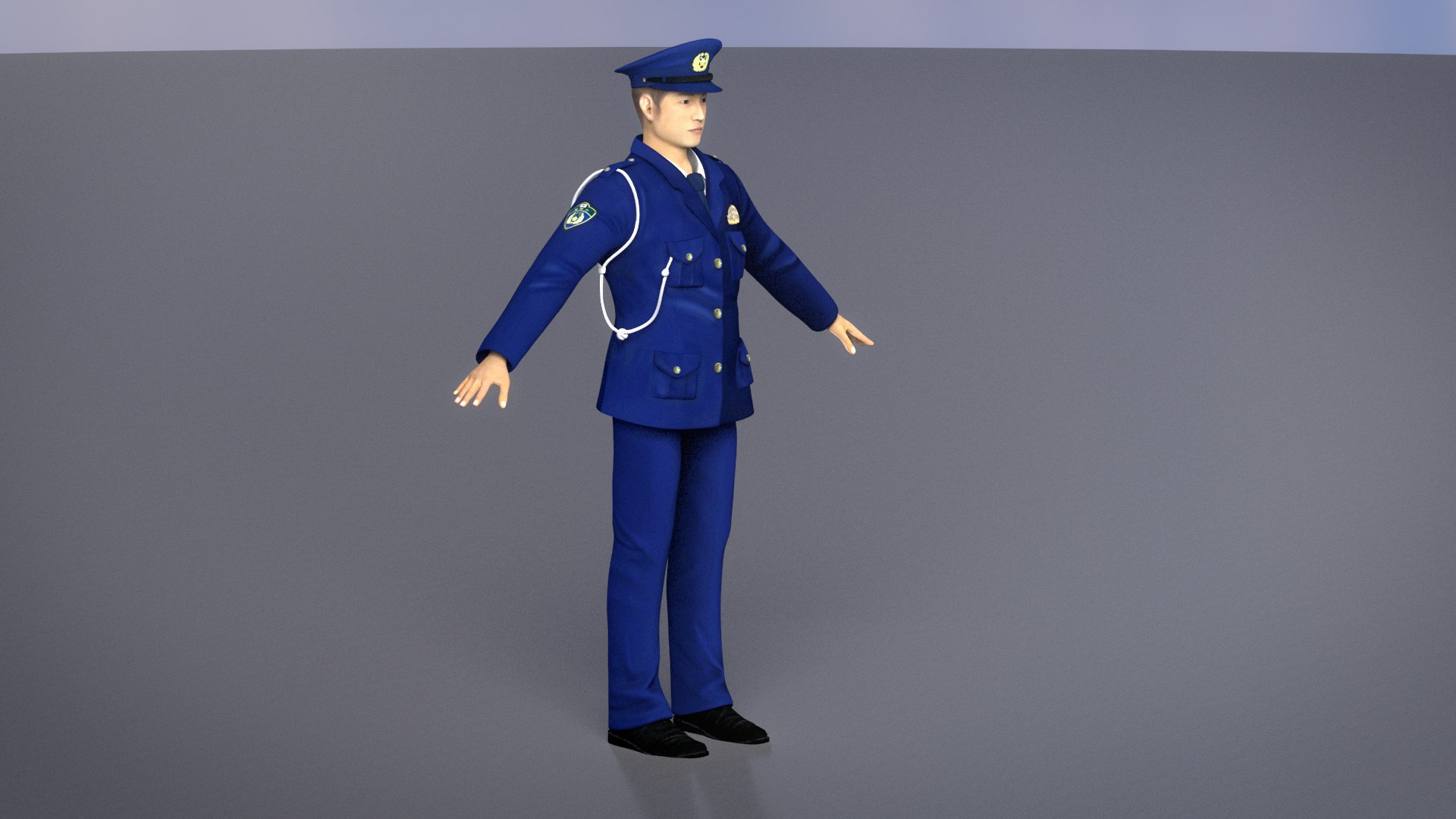 3D Japanese Police 0001 Model - TurboSquid 2253971